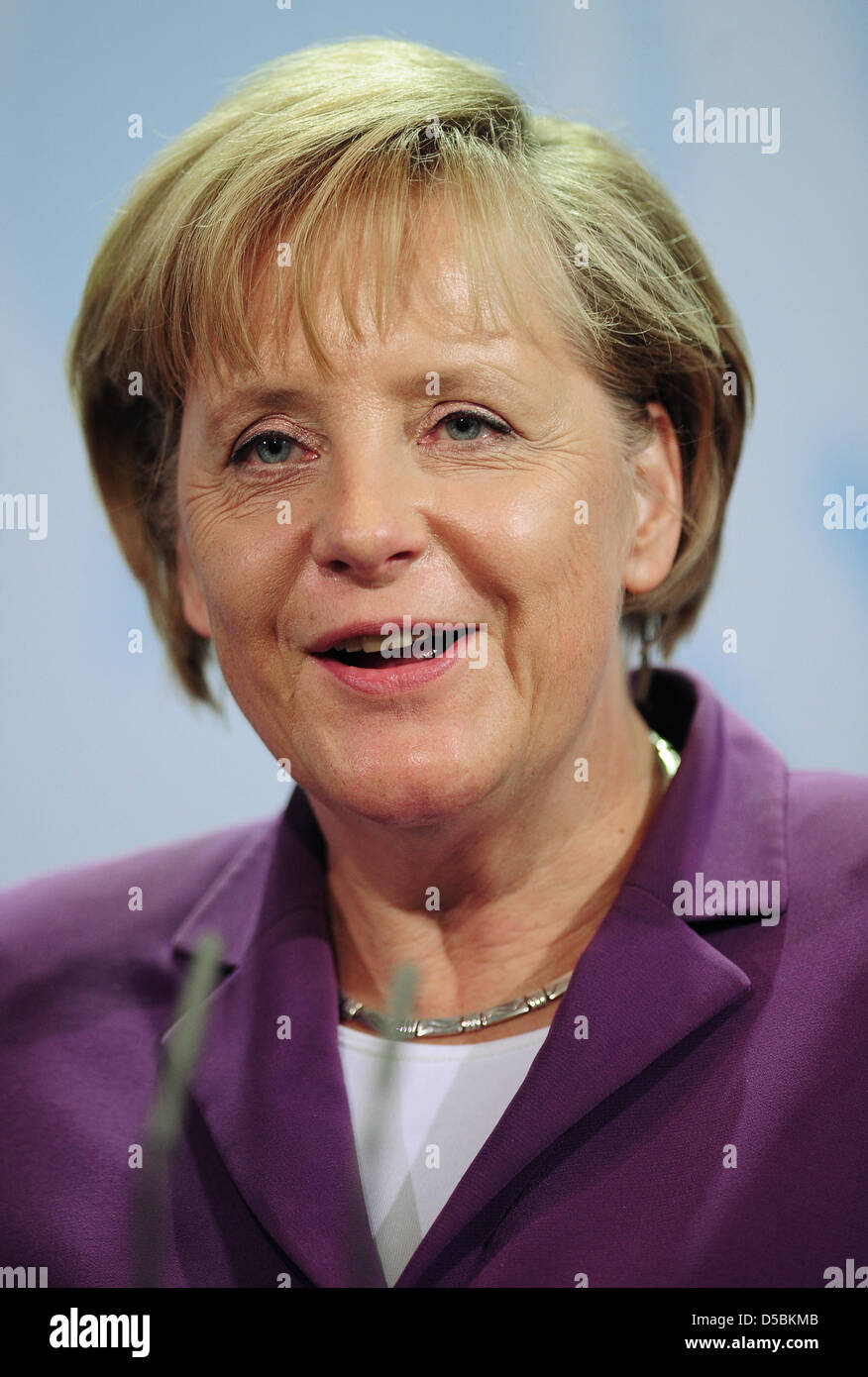 German chancellor Angela Merkel is pictured during a press conference ...