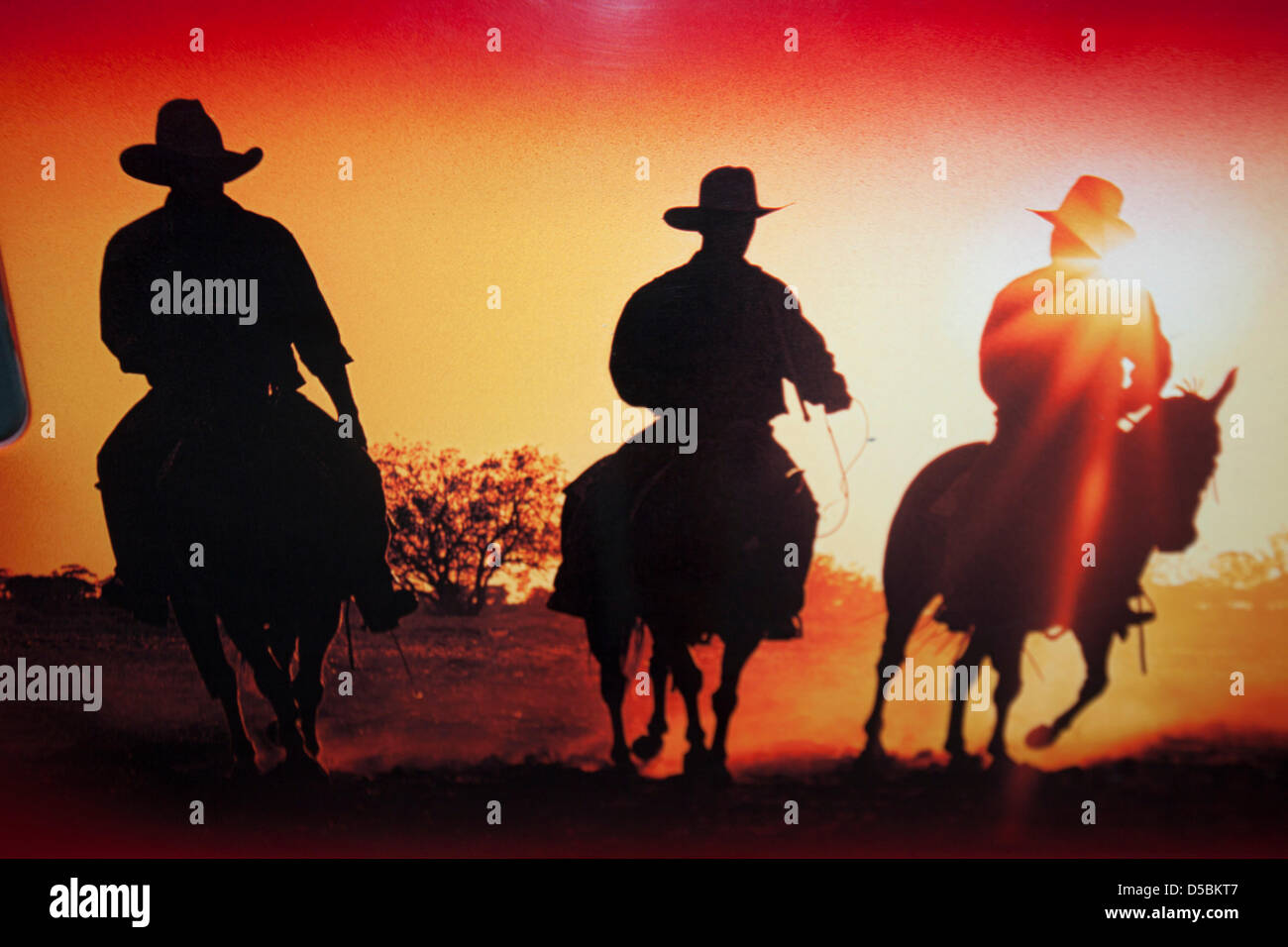 Sydney Australia. 28th March, 2013. A poster of cowboys riding horses ...