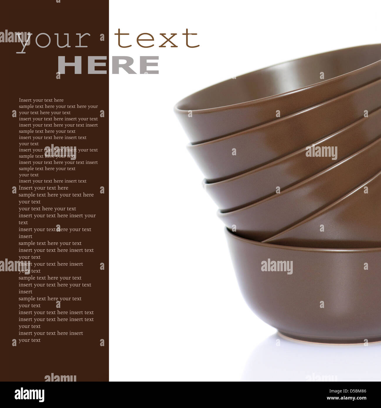 Stack of bowls (with sample text Stock Photo - Alamy