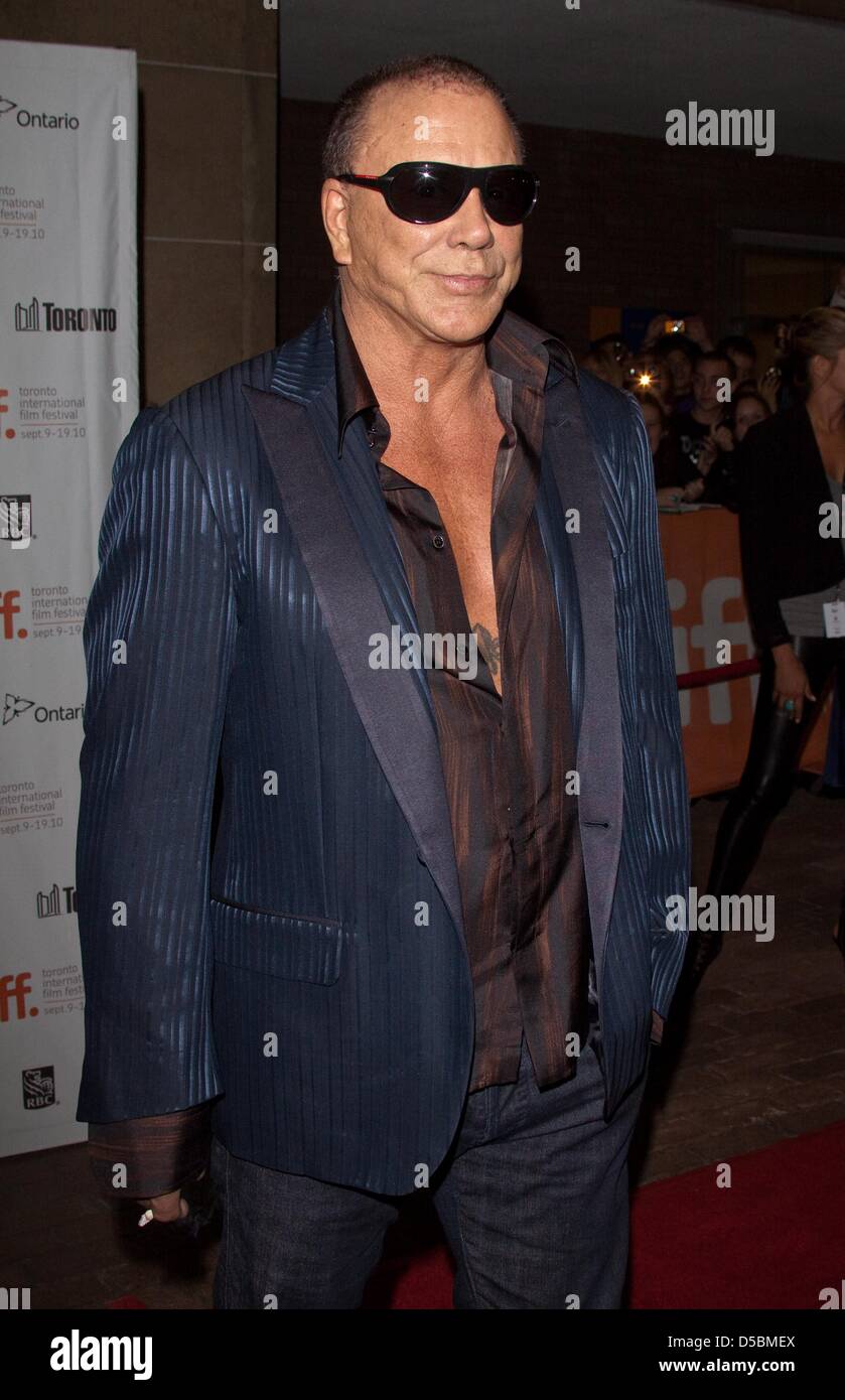 Actor Mickey Rourke attends the premiere of 'Passion Play' during the ...