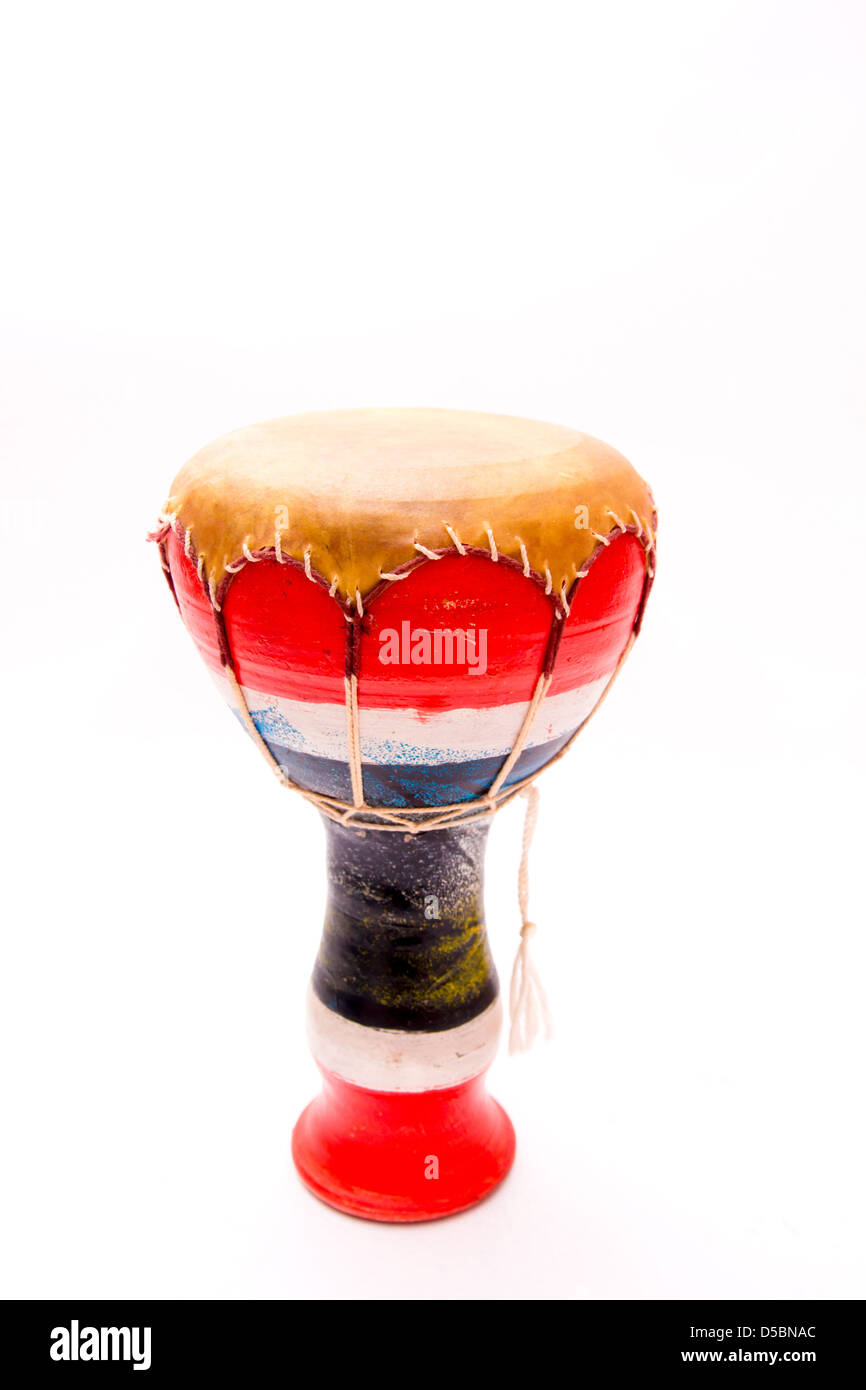 Traditional drum on a white background Stock Photo - Alamy
