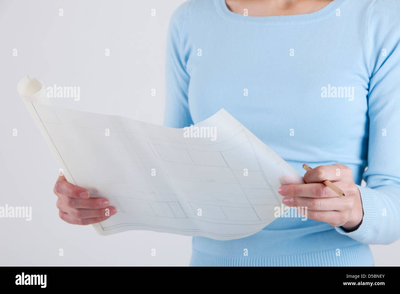 woman with plan Stock Photo - Alamy