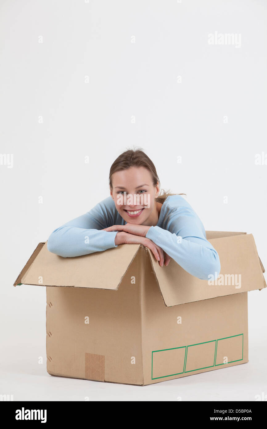 woman in a box Stock Photo - Alamy