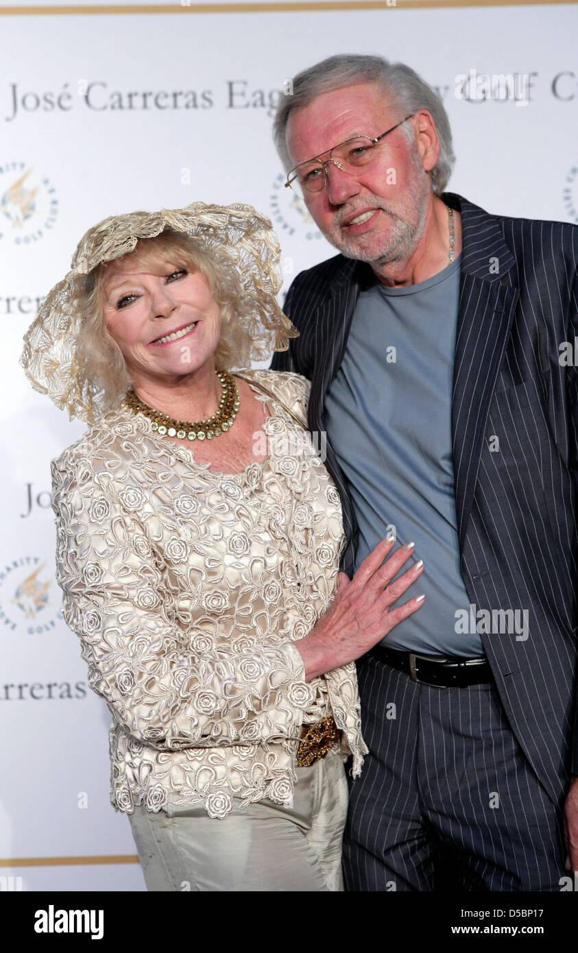 German actress Elke Sommer (L) and her husband Wolf Walther arrive for ...