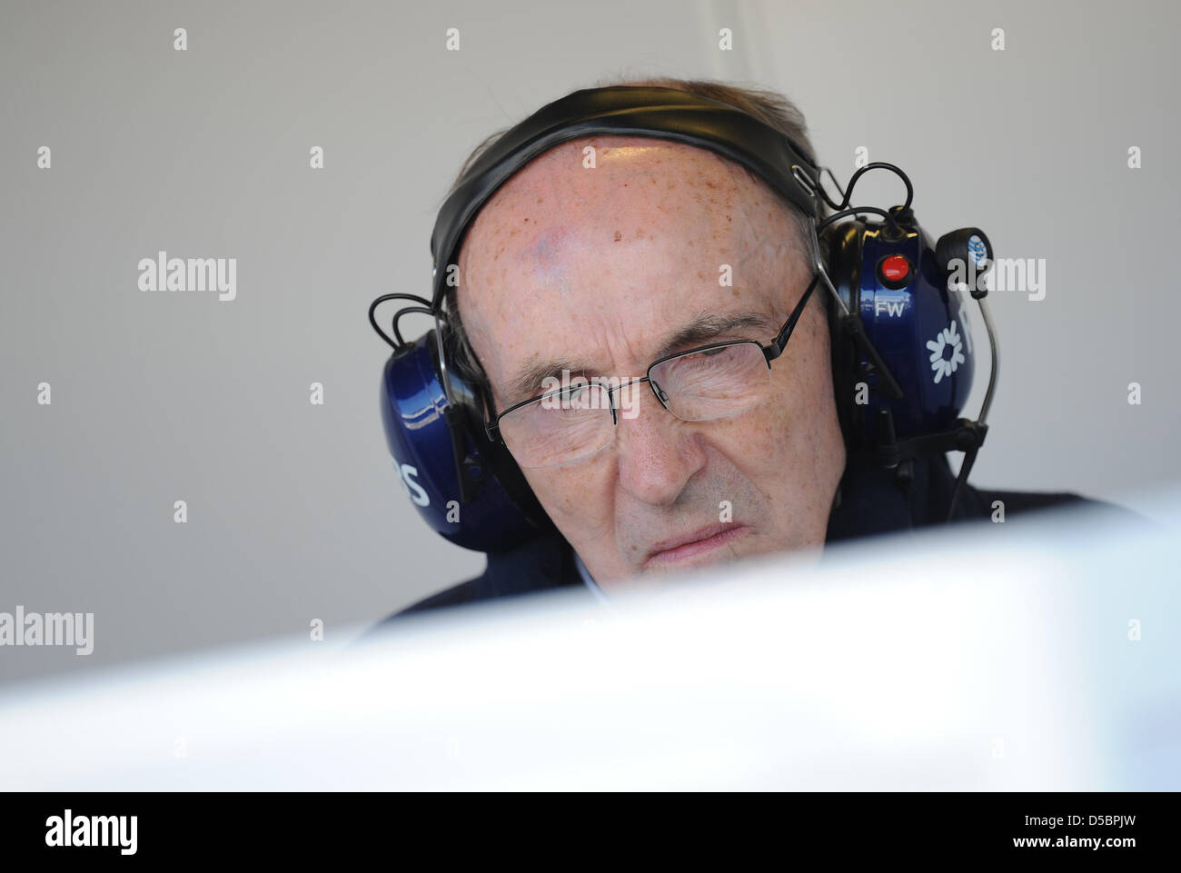 Frank Williams, British principal of Williams F1, at Autodromo ...