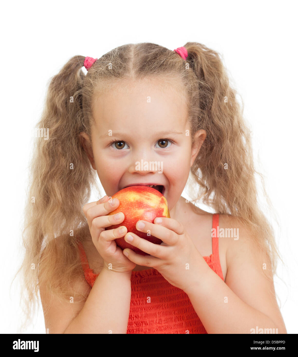 kid eating healthy food apples Stock Photo - Alamy