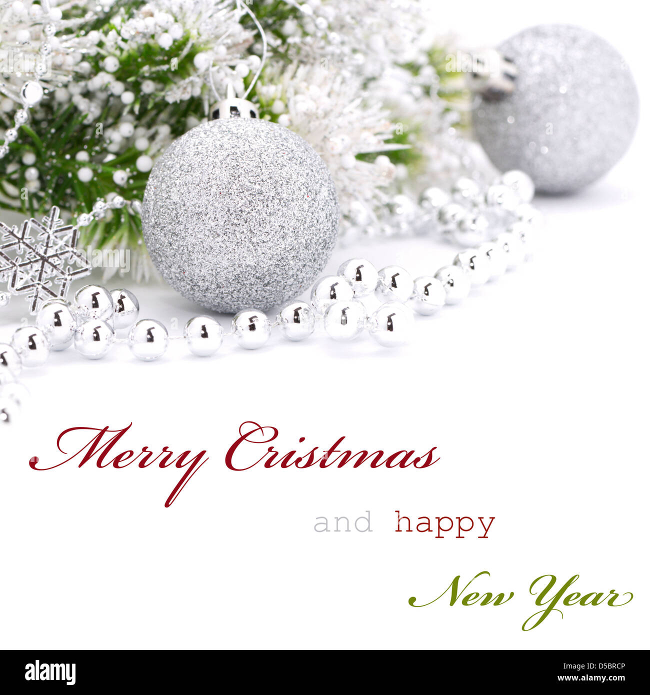 Christmas greeting card with text Stock Photo - Alamy