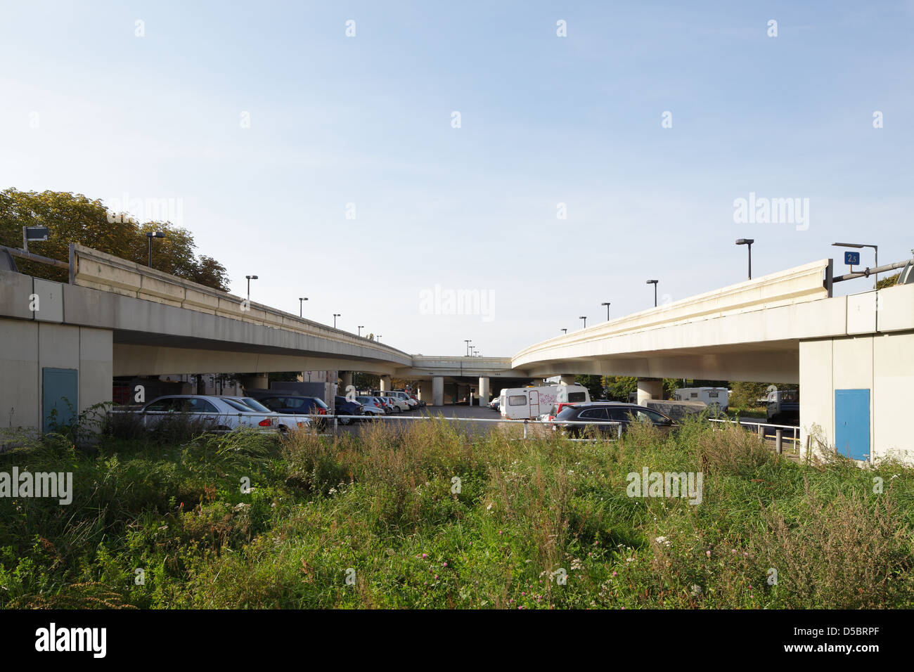 Berlin, Germany, motorway exit-and-driveway Schildhornstrasse Stock ...