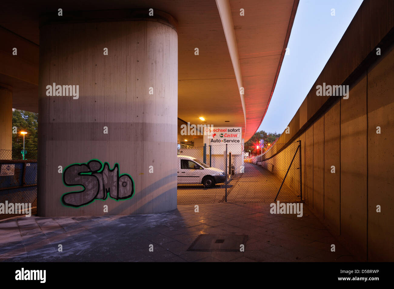 Berlin, Germany, under the freeway in the Dillenburg road Stock Photo ...