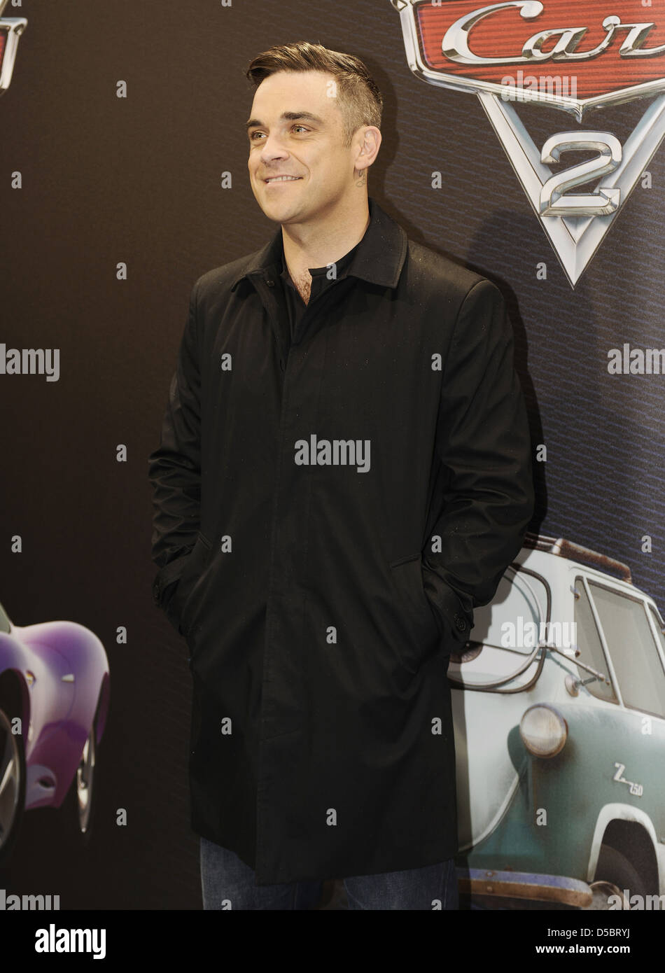 Robbie Williams at the premiere of 'Cars 2' at Mathaeser Filmpalast ...