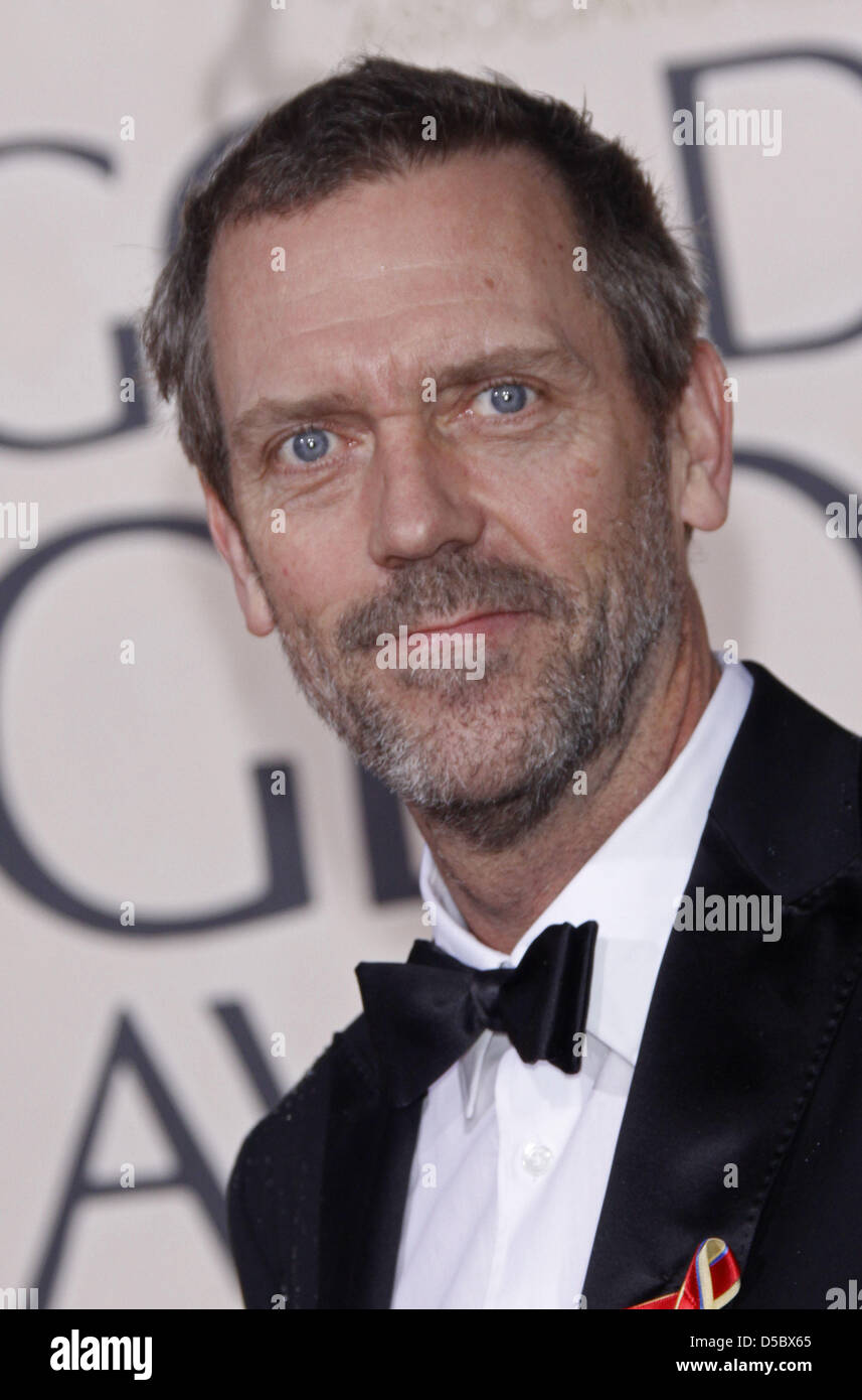 British actor Hugh Laurie arrives for the 67th Golden Globe Awards in ...