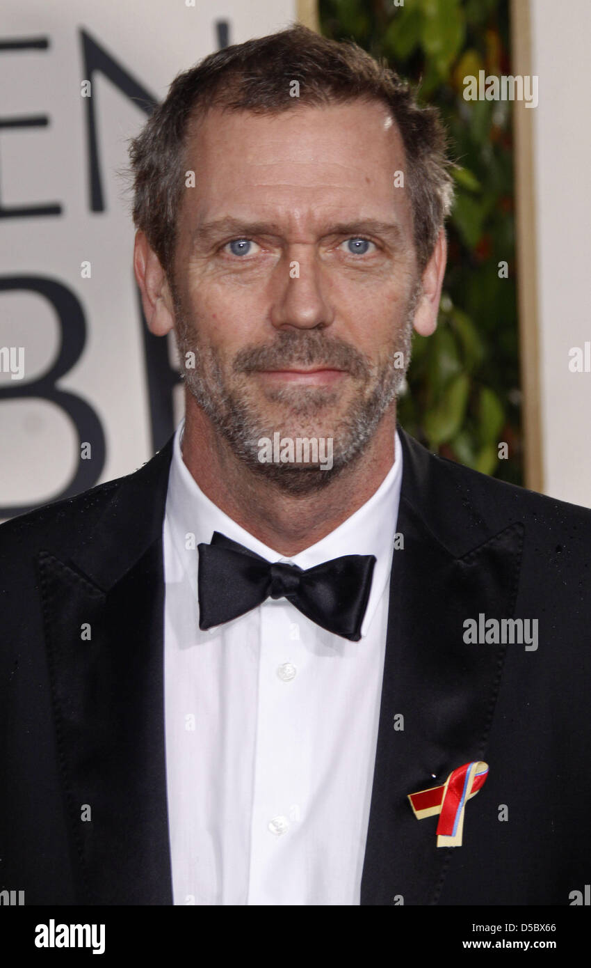 British actor Hugh Laurie arrives for the 67th Golden Globe Awards in ...