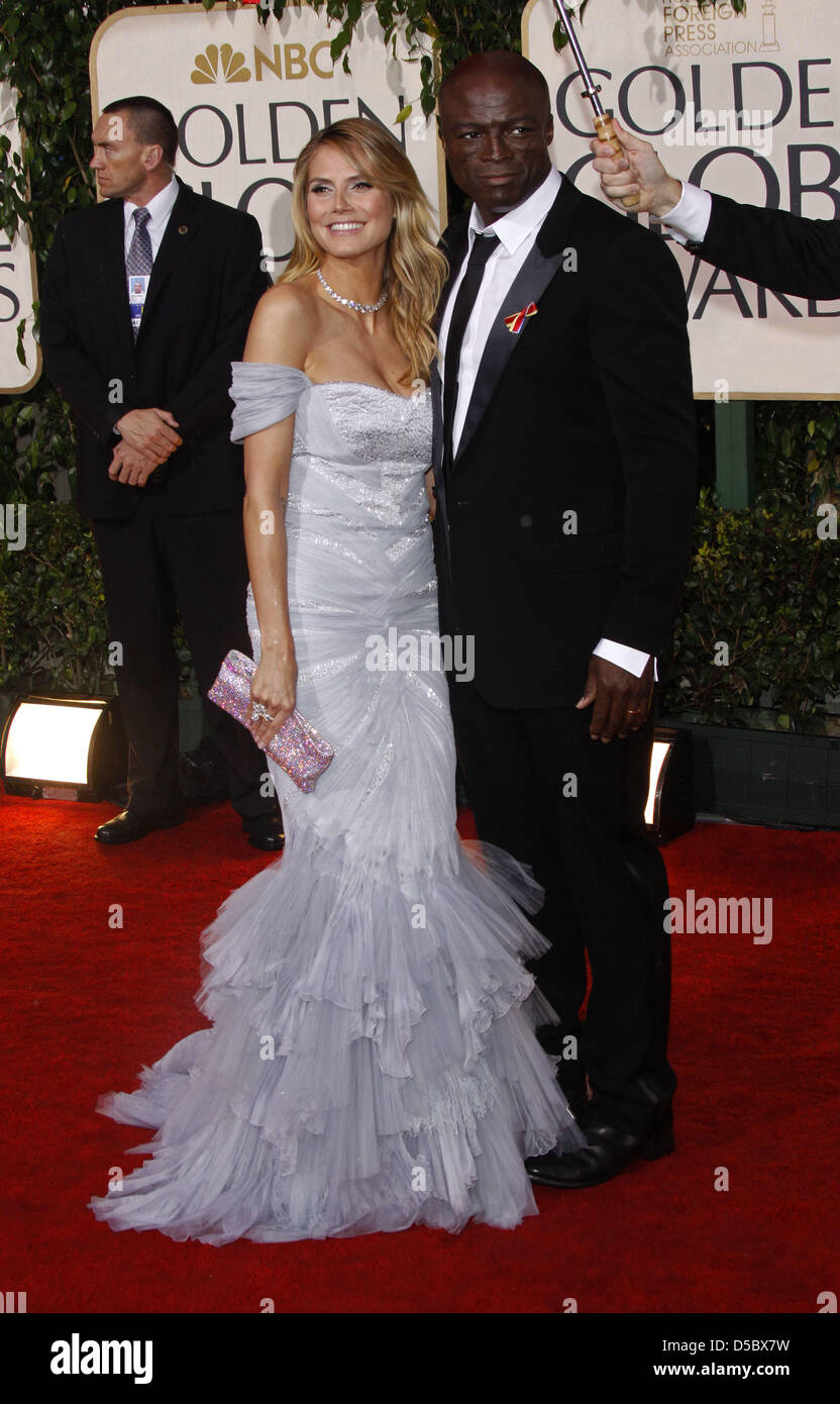 German model Heidi Klum and her husband, British singer Seal, arrive ...