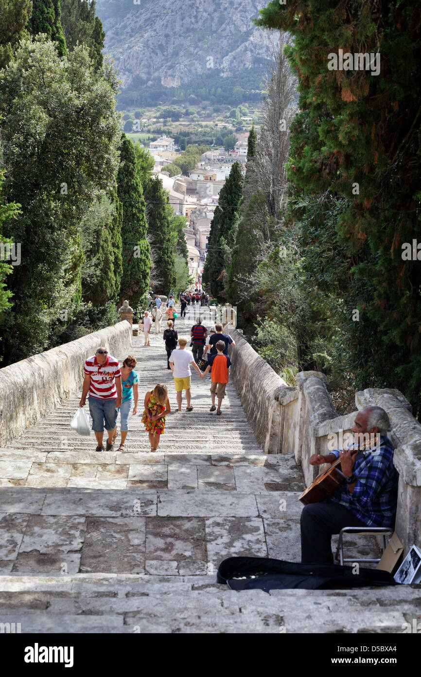Pollenca, Spain, the pilgrimage to Calvary in Pollenca Stock Photo - Alamy