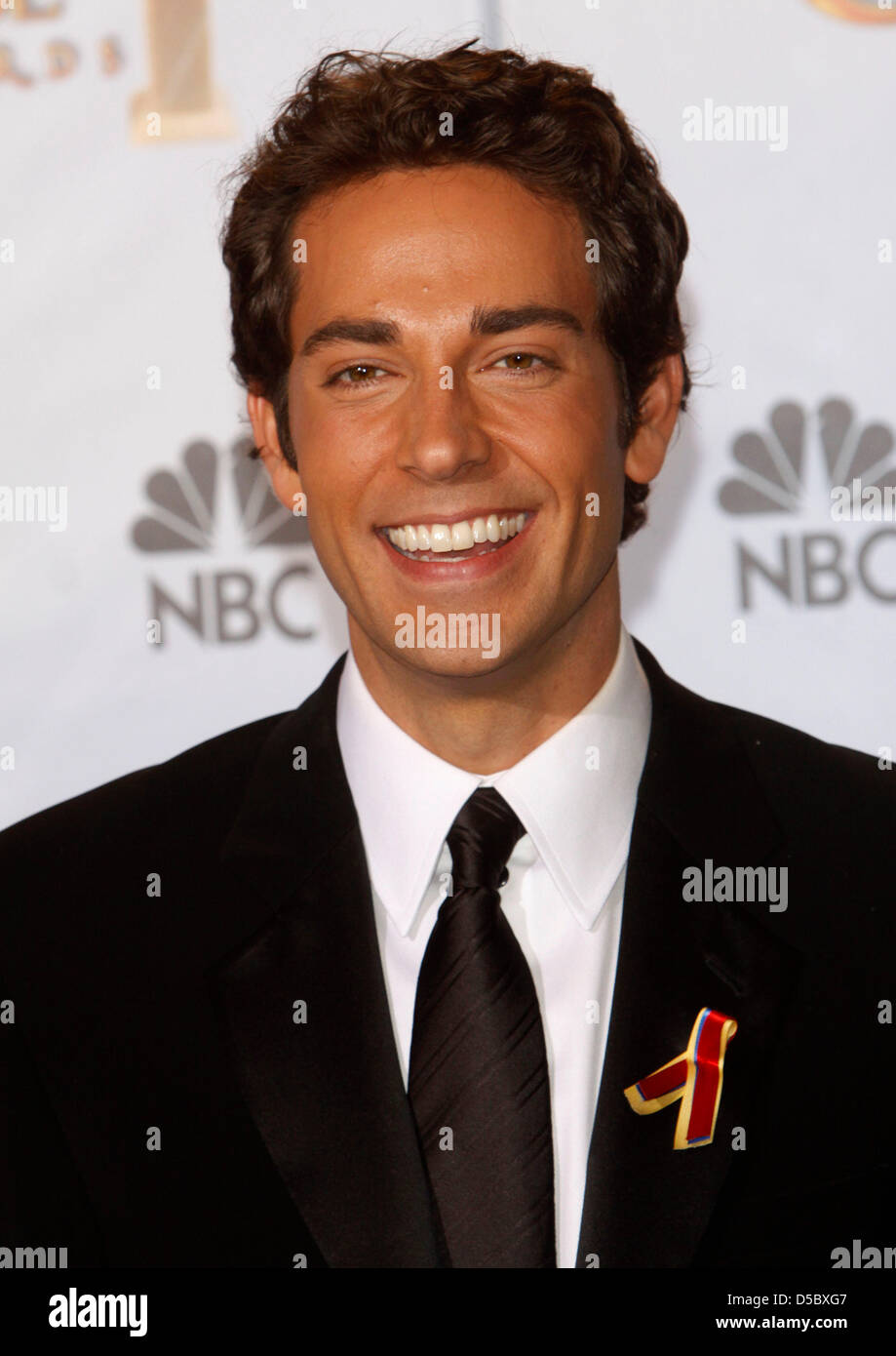 US actor Zachary Levi poses for photographers in the press room at the ...