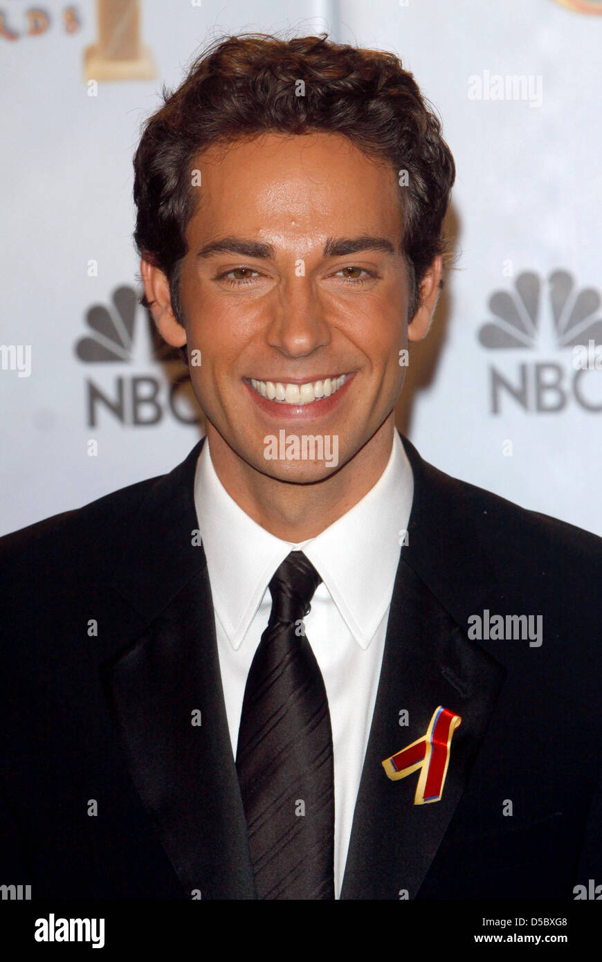 US actor Zachary Levi poses for photographers in the press room at the ...