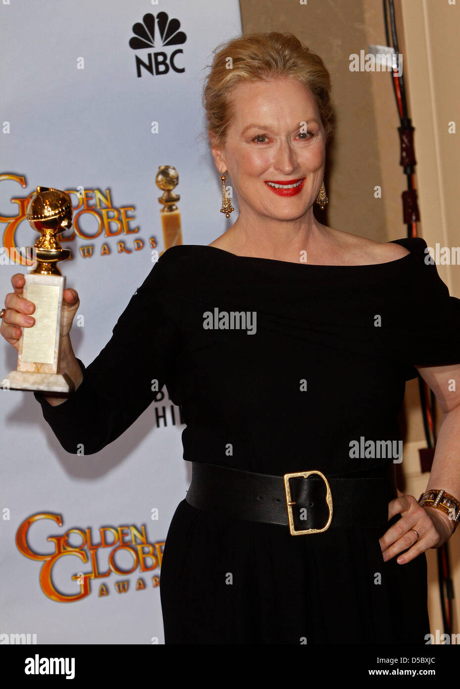 US actress Meryl Streep poses with her Best Performance by an Actress ...