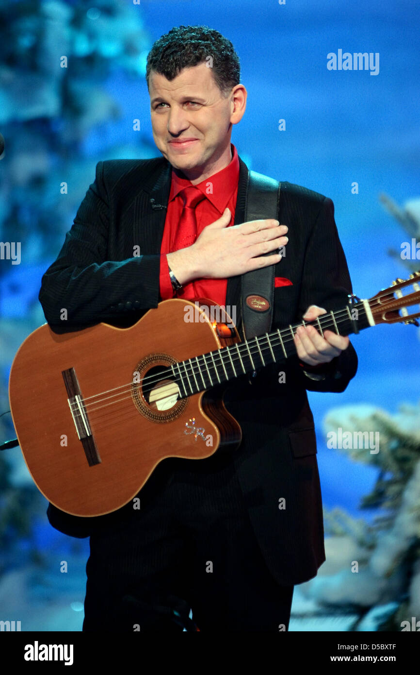 Singer Semino Rossi performs at the live German folk music tv show 'Das ...