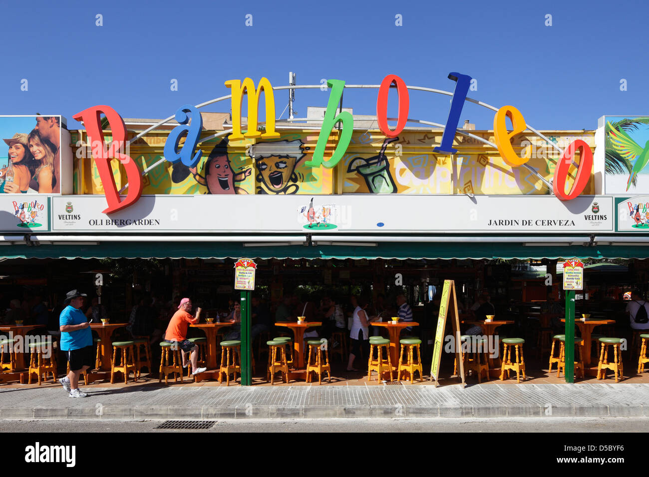 El Arenal, Spain, the Bamboleo in Ham Street, El Arenal Stock Photo - Alamy