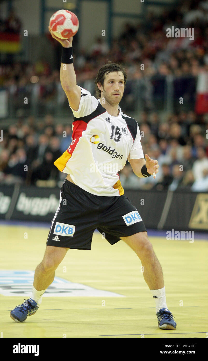 Germany's Torsten Jansen in action during the Handball European ...