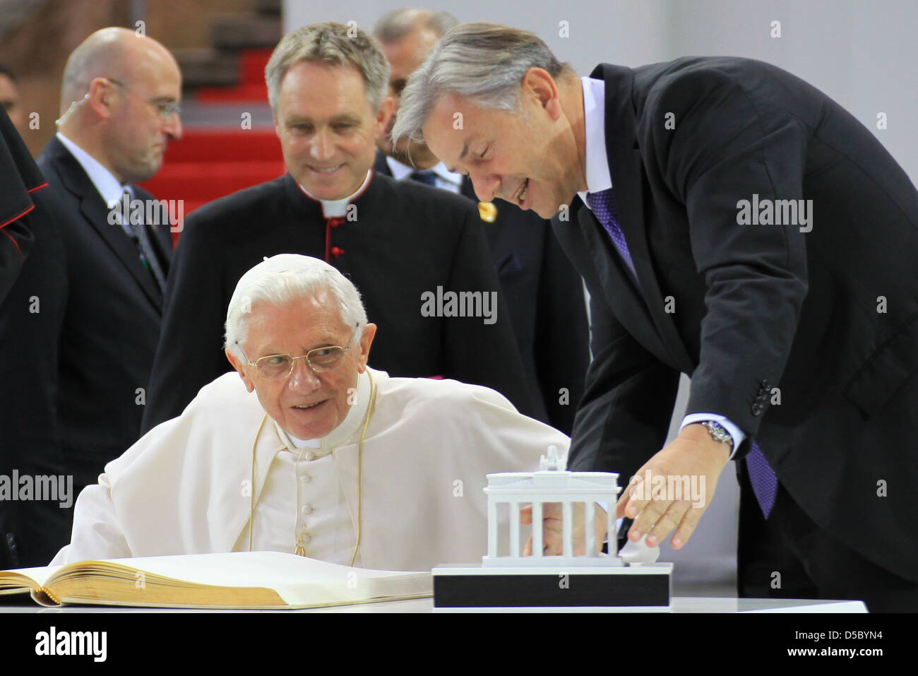 Pope Benedict XVI Klaus Wowereit celebrate a Mass in the olympic ...