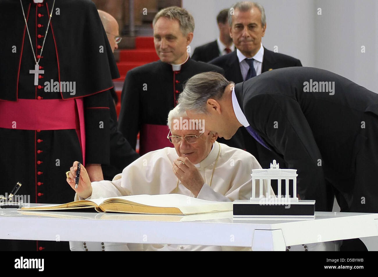 Pope Benedict XVI Klaus Wowereit celebrate a Mass in the olympic ...