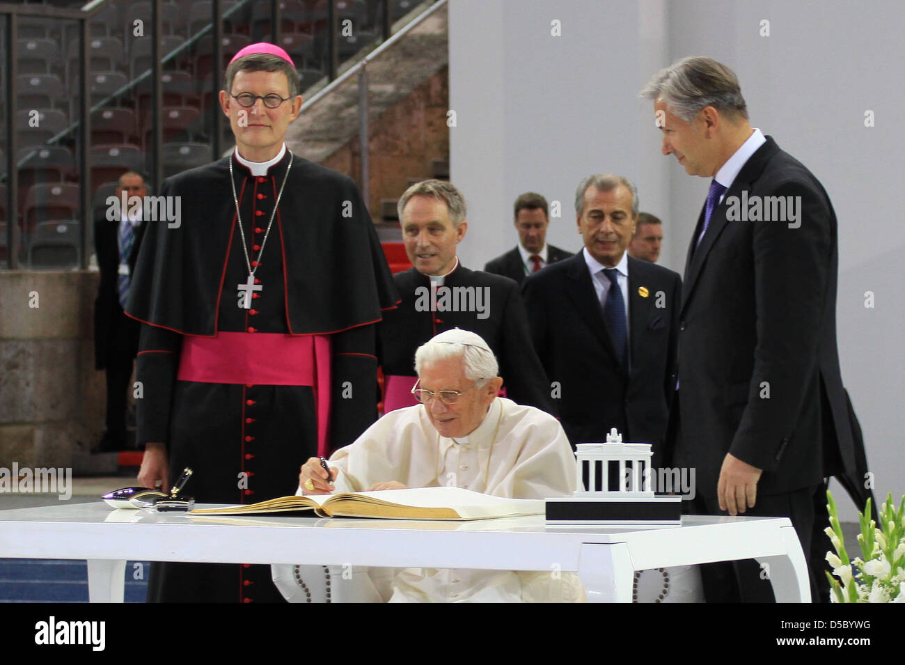 Pope Benedict XVI Klaus Wowereit celebrate a Mass in the olympic ...