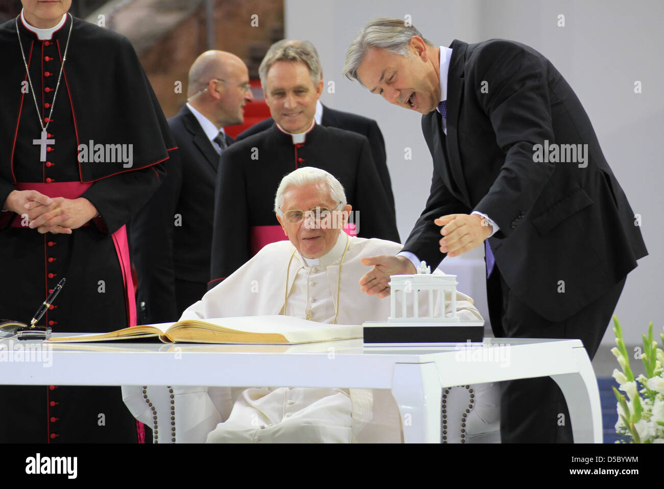 Pope Benedict XVI Klaus Wowereit celebrate a Mass in the olympic ...