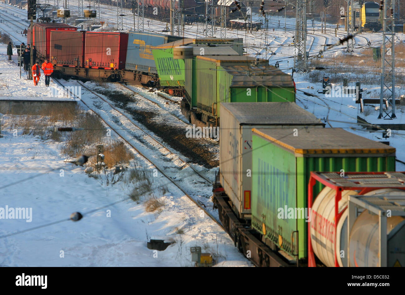 A freight train loaded with dangerous goods derailed on the way to the ...