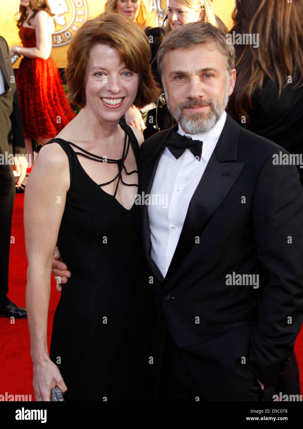 Austrian actor Christoph Waltz (R) and his partner Judith Holste (L ...