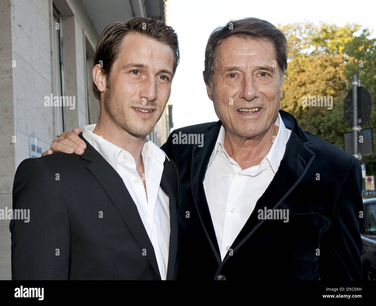 David Rott and Udo Juergens at a photocall for the ZDF movie 'Der Mann ...