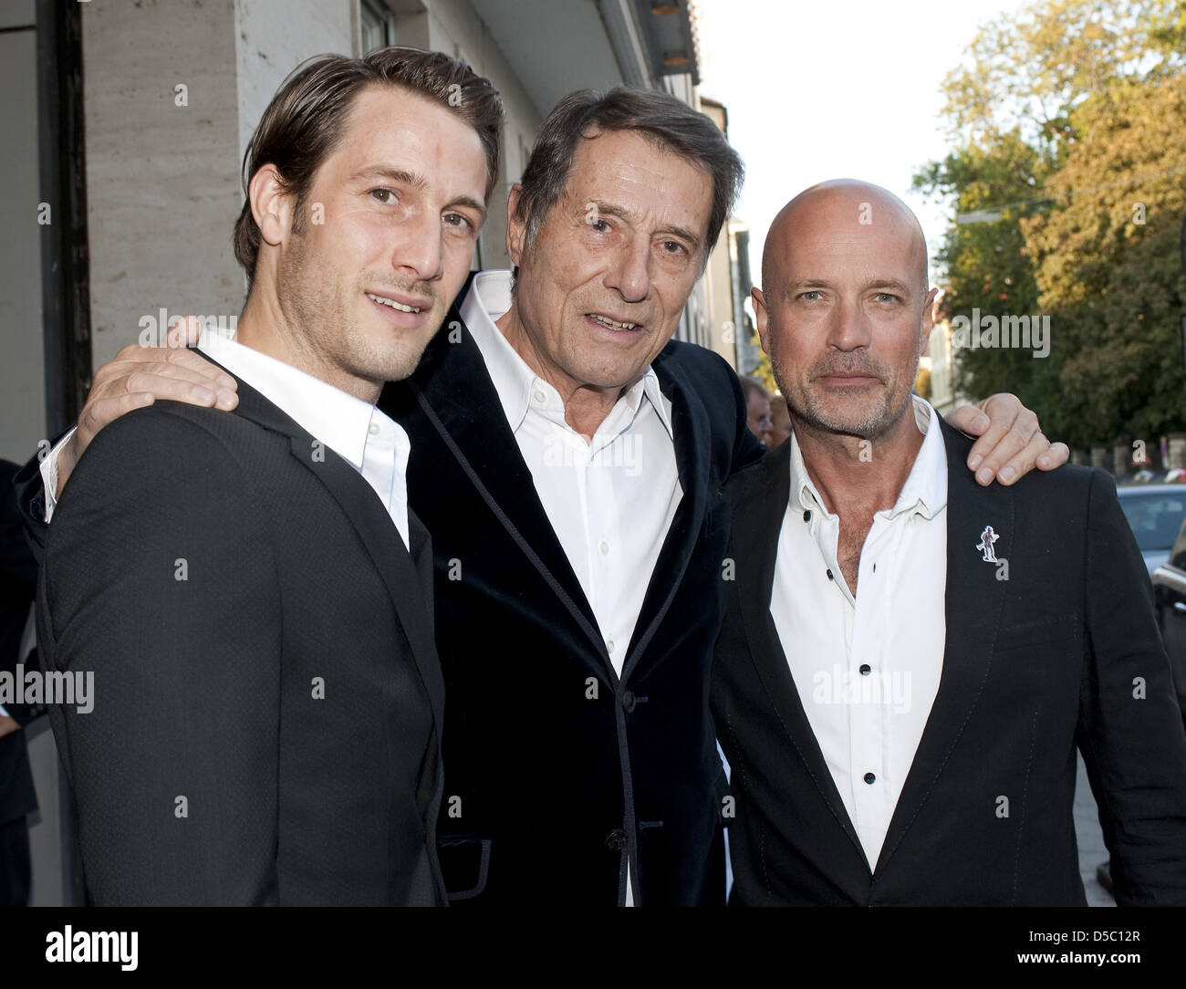David Rott, Udo Juergens and Christian Berkel at a photocall for the ...