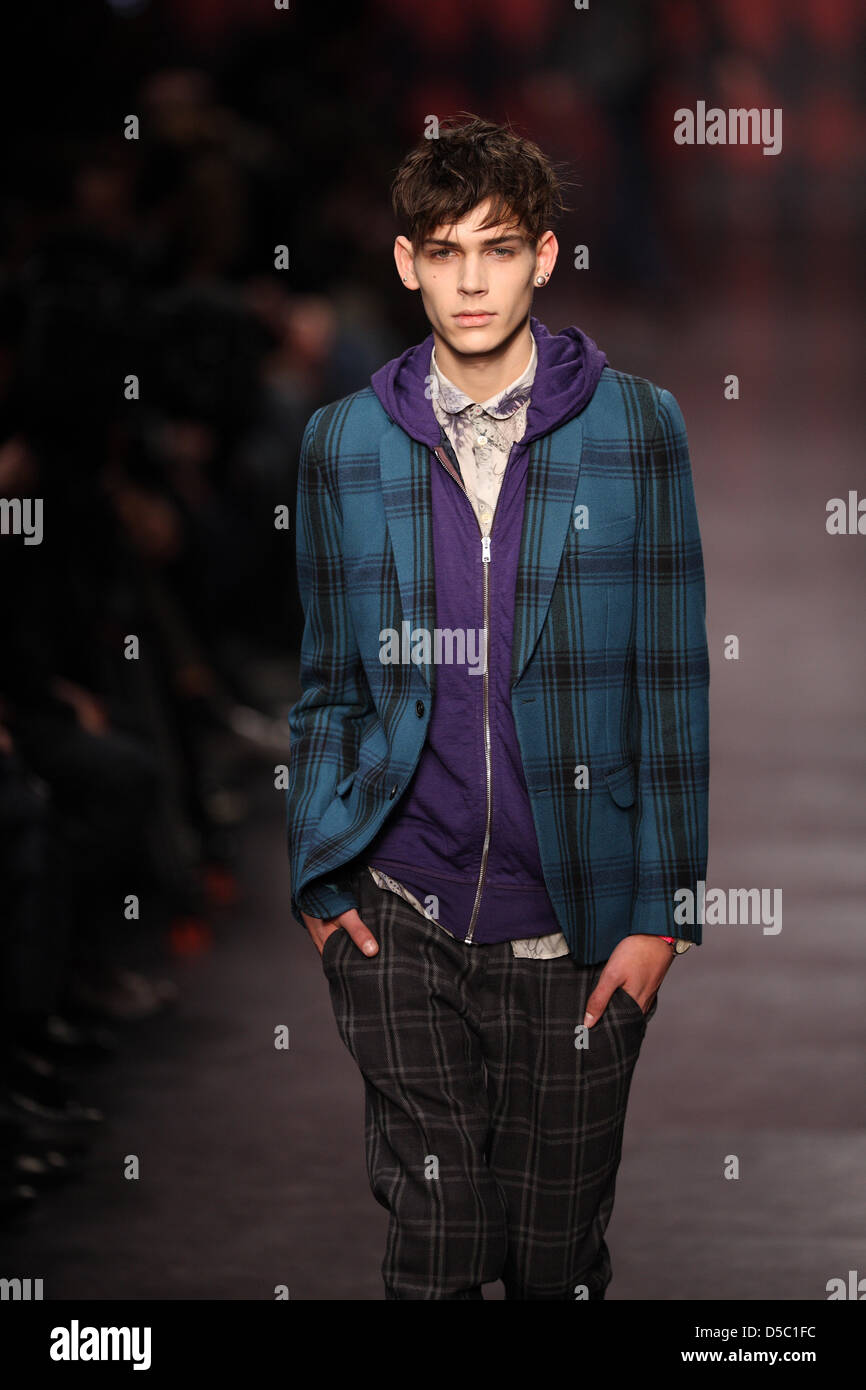 A model wears a creation of Paul Smith Men's fashion fall winter 2010 ...
