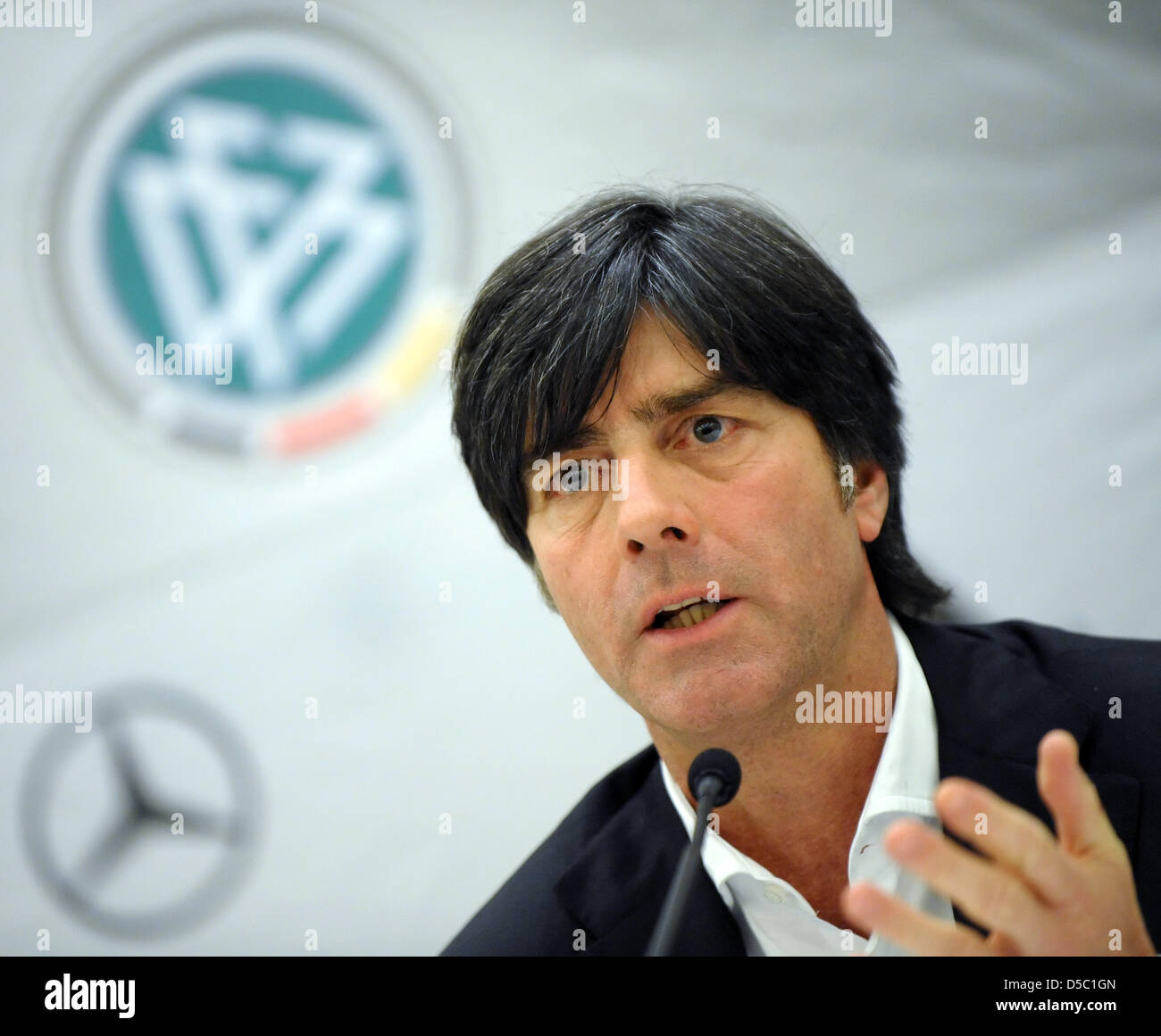 The head coach of the German national soccer team Joachim Loew speaks ...