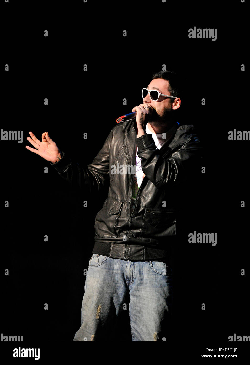 German rapper Sido performs during an almost sold out staging of Mozart ...