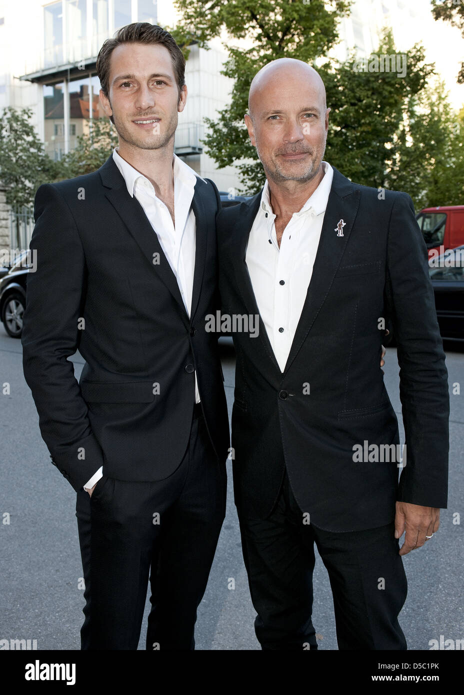 David Rott and Christian Berkel photocall for the ZDF movie 'Der Mann ...