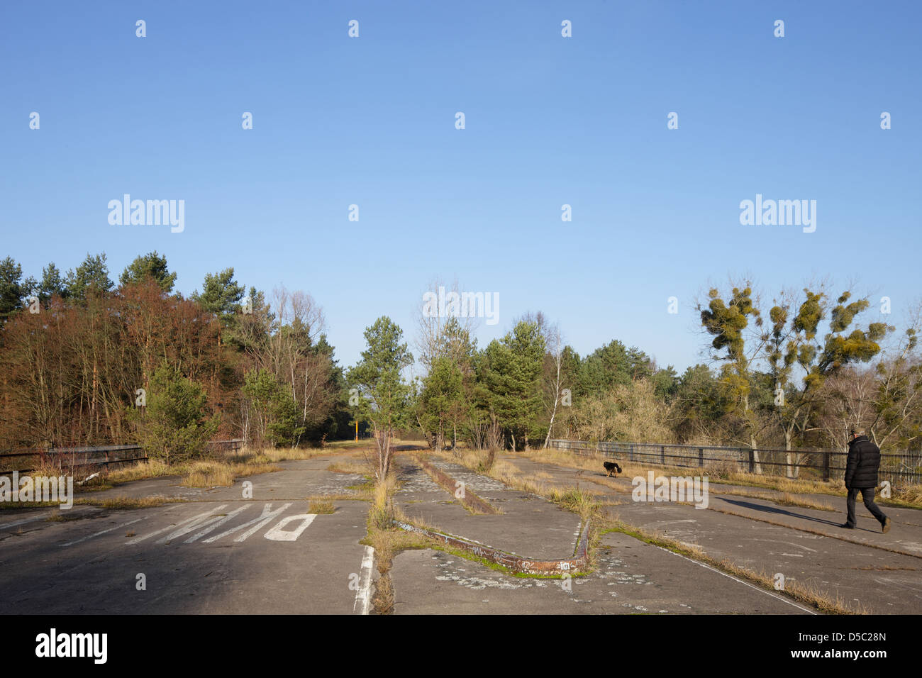 Berlin, Germany, area of the former border crossing point Dreilinden ...