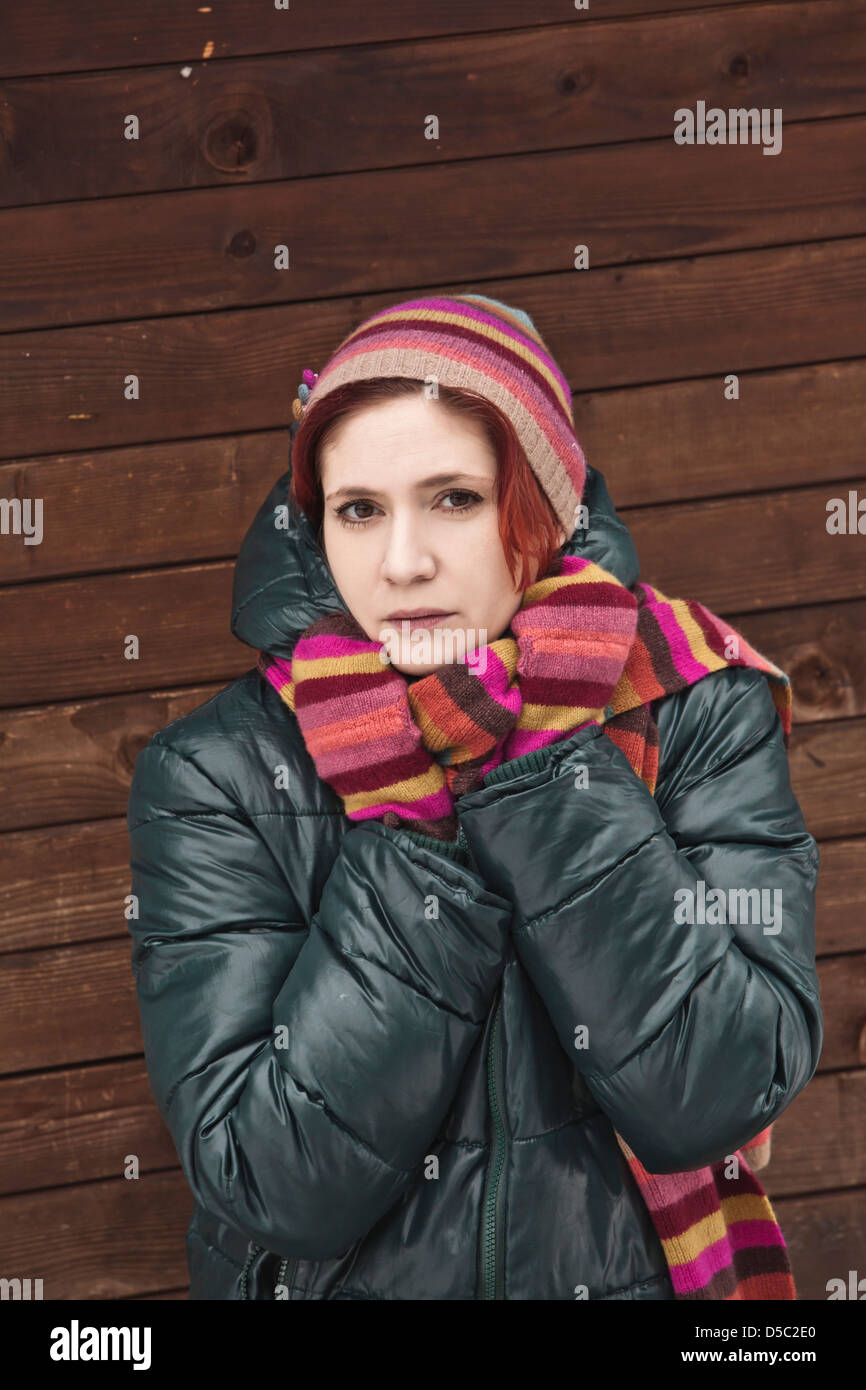 Woman shivering hi-res stock photography and images - Alamy
