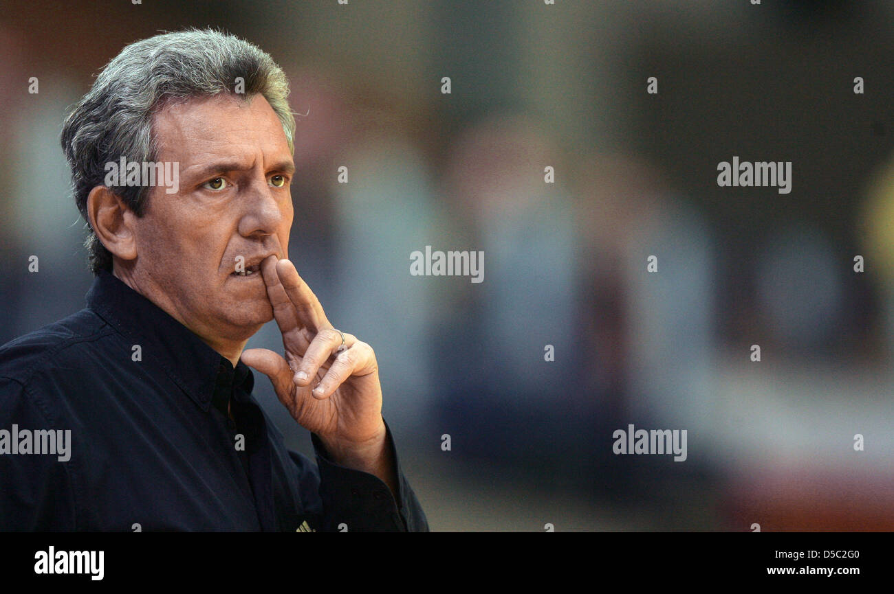 French head coach Claude Onesta pictured at the sideline during the ...