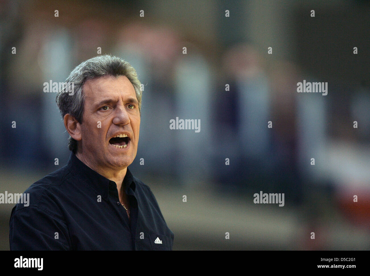 French head coach Claude Onesta pictured at the sideline during the ...