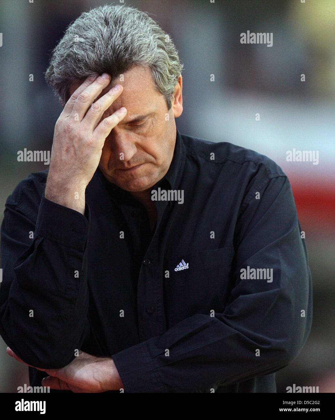 French head coach Claude Onesta pictured at the sideline during the ...