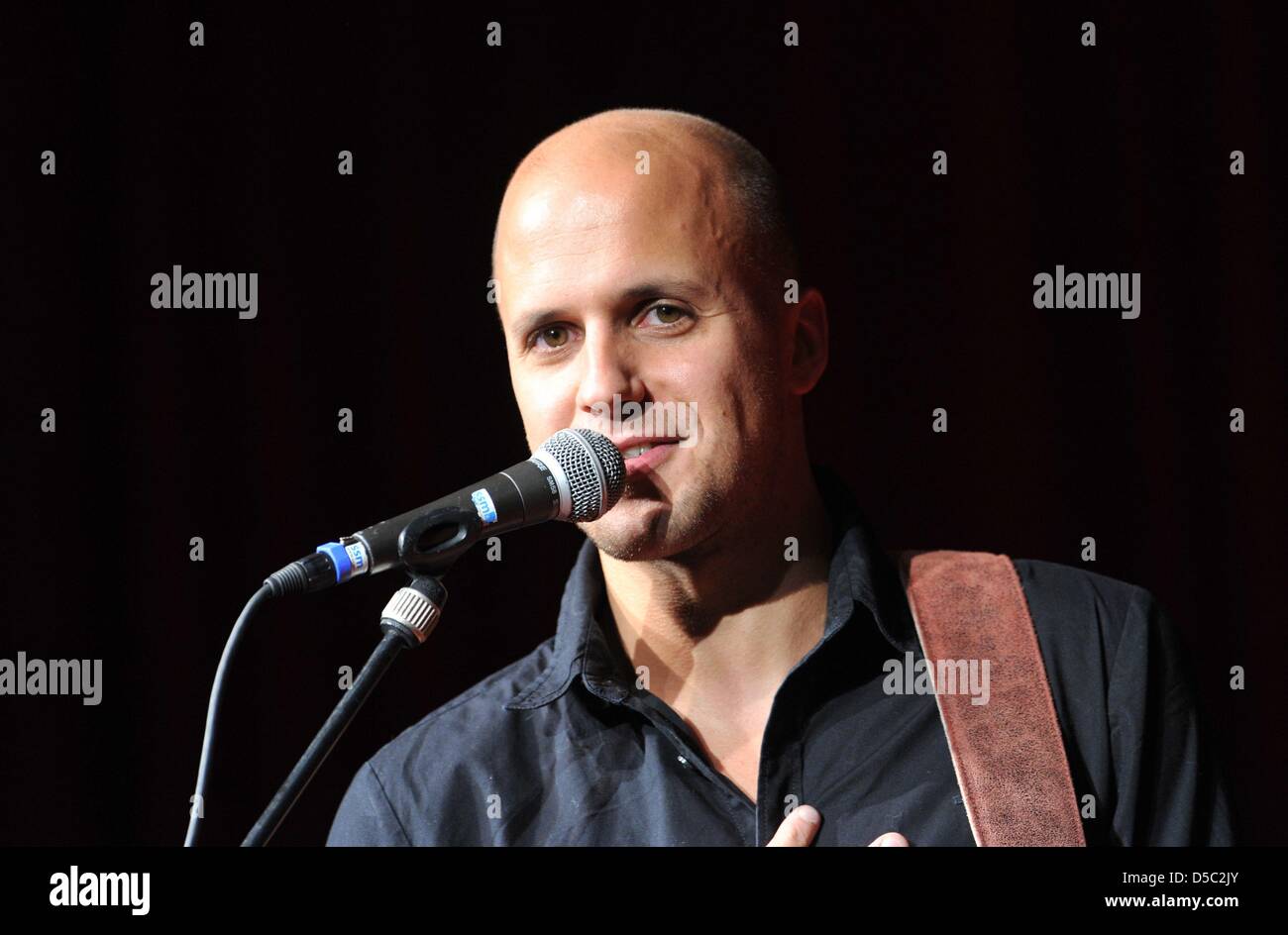 Belgian singer Milow performs during the award ceremony of the DIVA ...