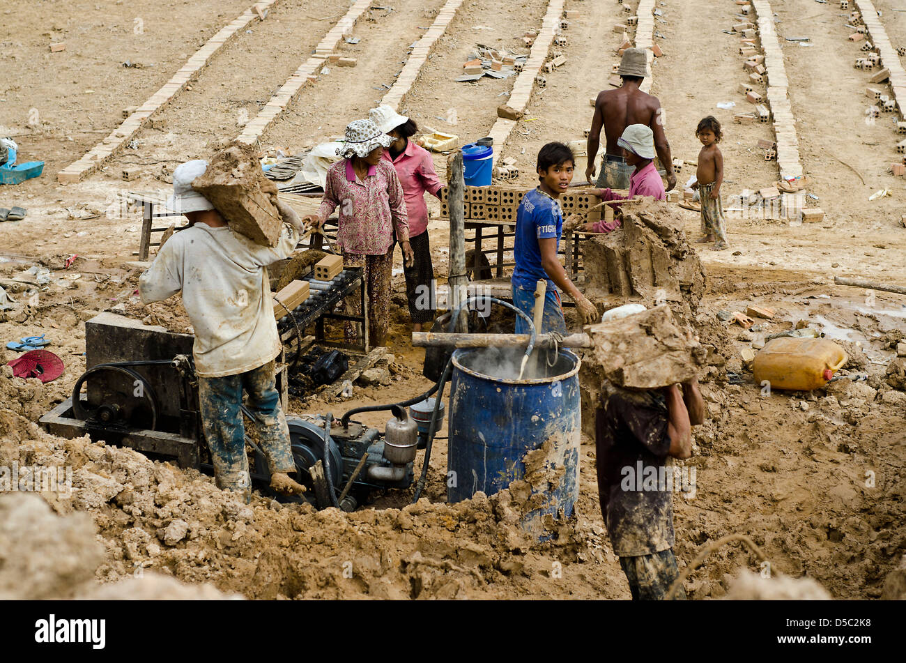 Brick factory , Cambodia Stock Photo - Alamy