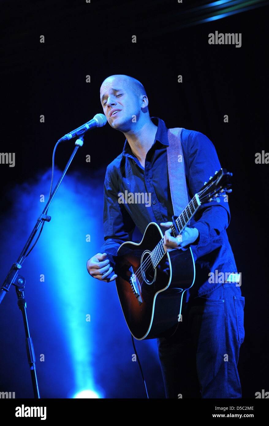 Belgian singer Milow performs during the award ceremony of the DIVA ...