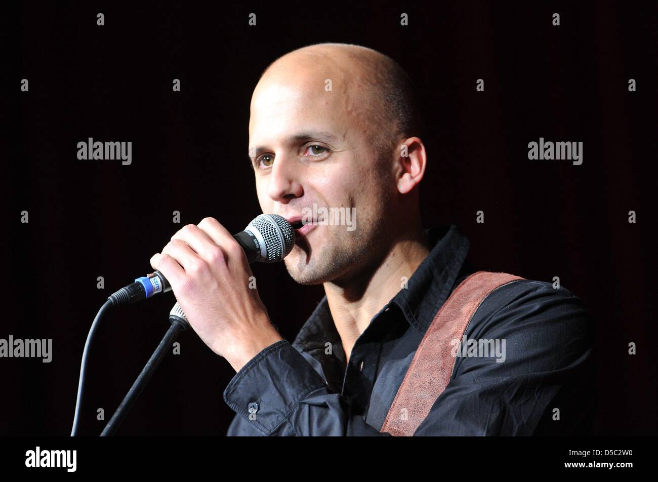 Belgian singer Milow performs during the award ceremony of the DIVA ...