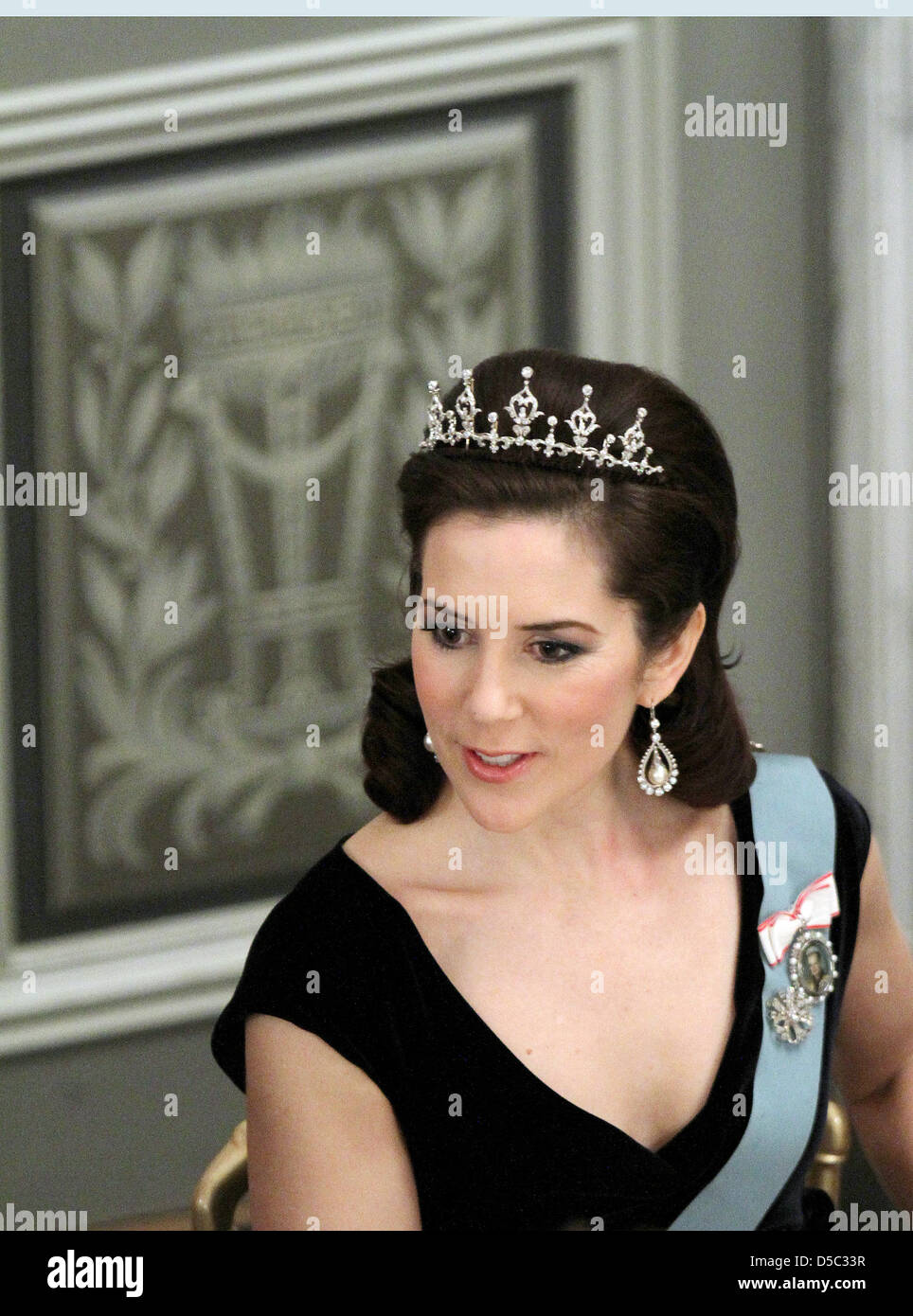 Danish Crown Princess Mary attends the dinner hosted by the Danish ...