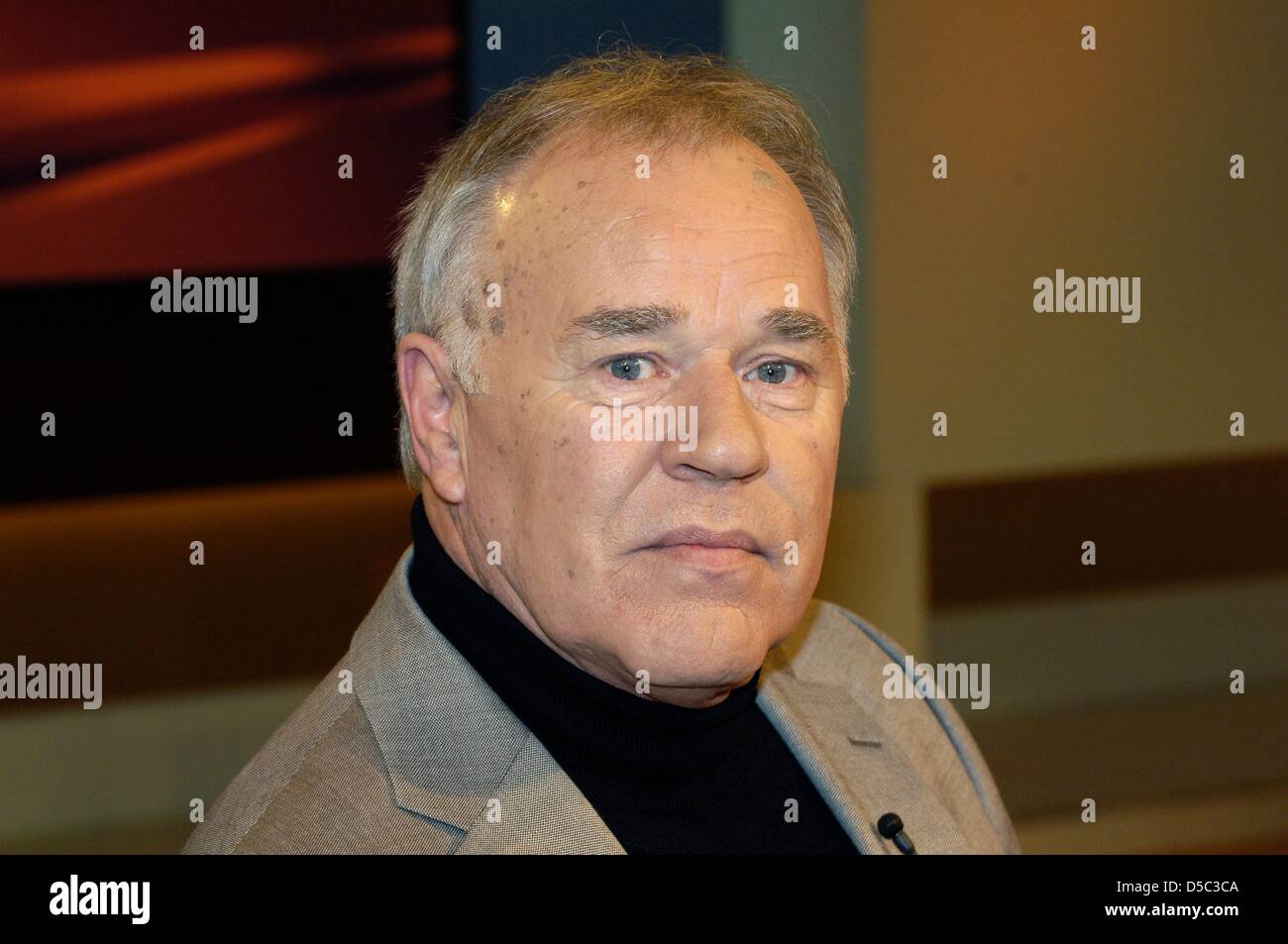 Trade unionist Achim Neumann pictured during the taping of TV panel ...