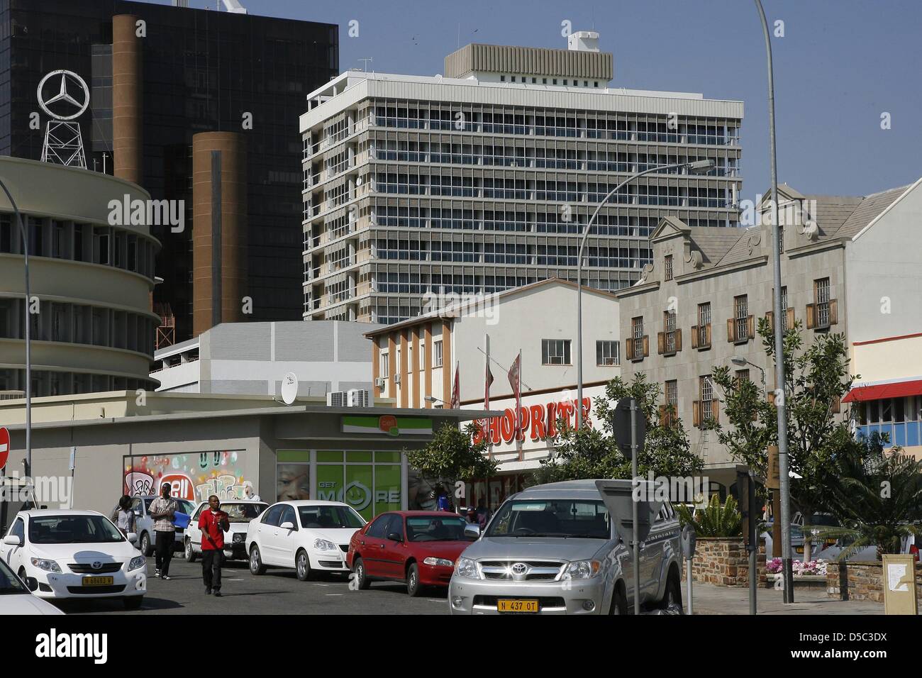 Street scene in Windhoek, Namibia, 17 September 2009. Namibia's capital ...