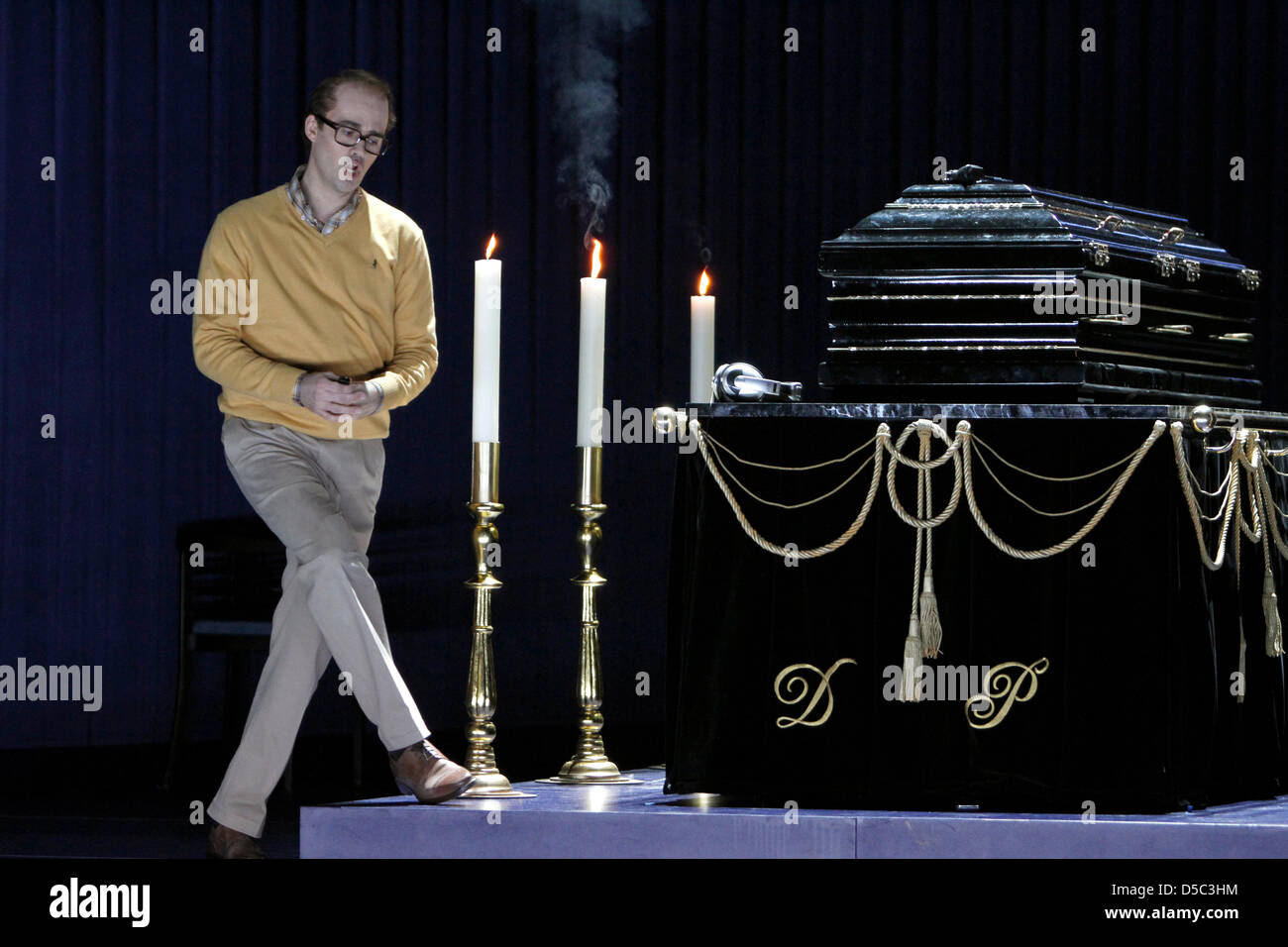 Australian tenor Adrian Stooper as Ernesto rehearses a scene of opera ...