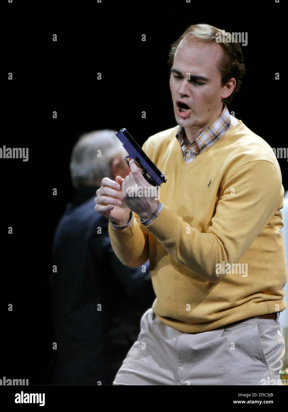 Australian tenor Adrian Strooper as Ernesto rehearses a scene of opera ...